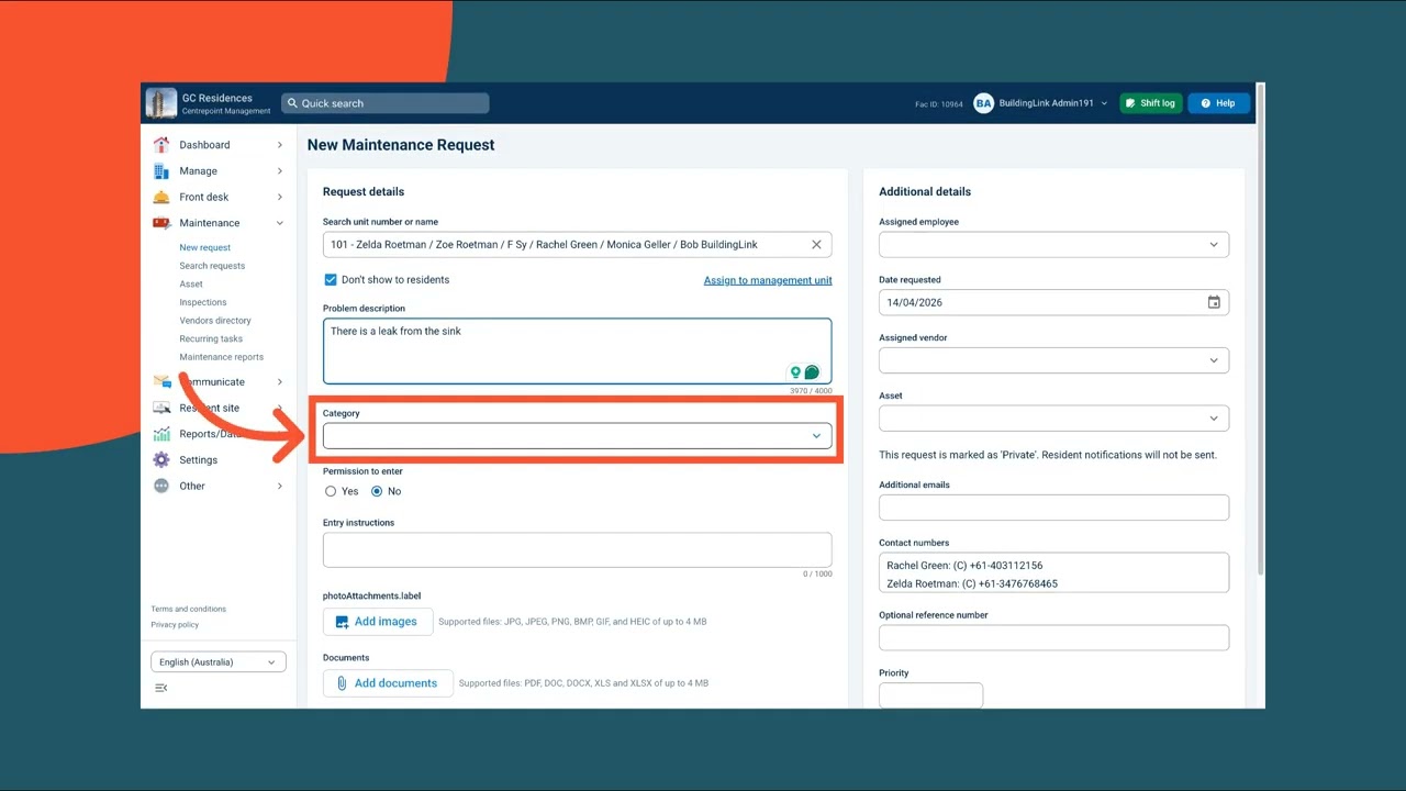 【Tutorial】Management Site | Creating a New Maintenance Request