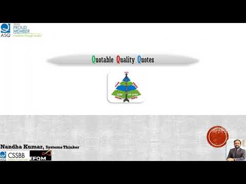 Quotable Quality Quotes! - QQQ - Part 9 - Quality everyone's Business! Dr. Edwards Deming