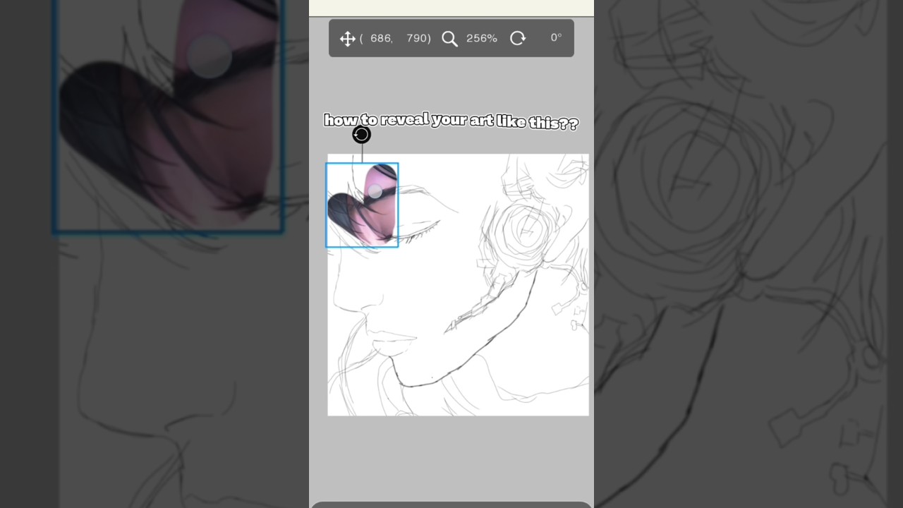 how to reveal your art like this?! #art #ibispaintx #drawing #infinitecanvas #shorts
