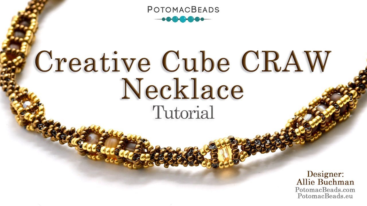 Creative CRAW Cube Necklace - DIY Jewelry Making Tutorial by PotomacBeads