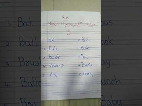 Words starting with letter Bb#words #youtubeshorts