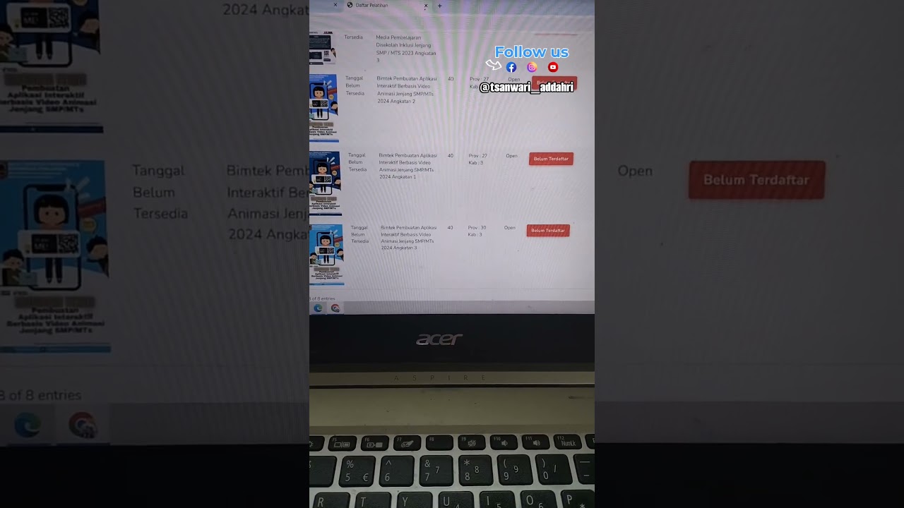 Daftar Pelatihan di portal Kawan Animasiku (23/01/24)