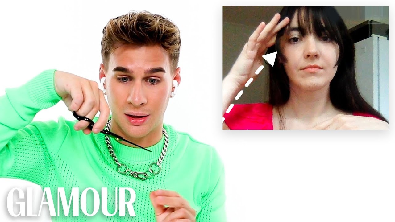 Hairstylist Brad Mondo Shows 3 Women How To Trim Their Own Bangs | Glamour