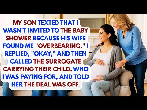 My Son Cancelled My Invite to the Baby Shower Because I Was "Overbearing." I replied 'Okay' #reddit