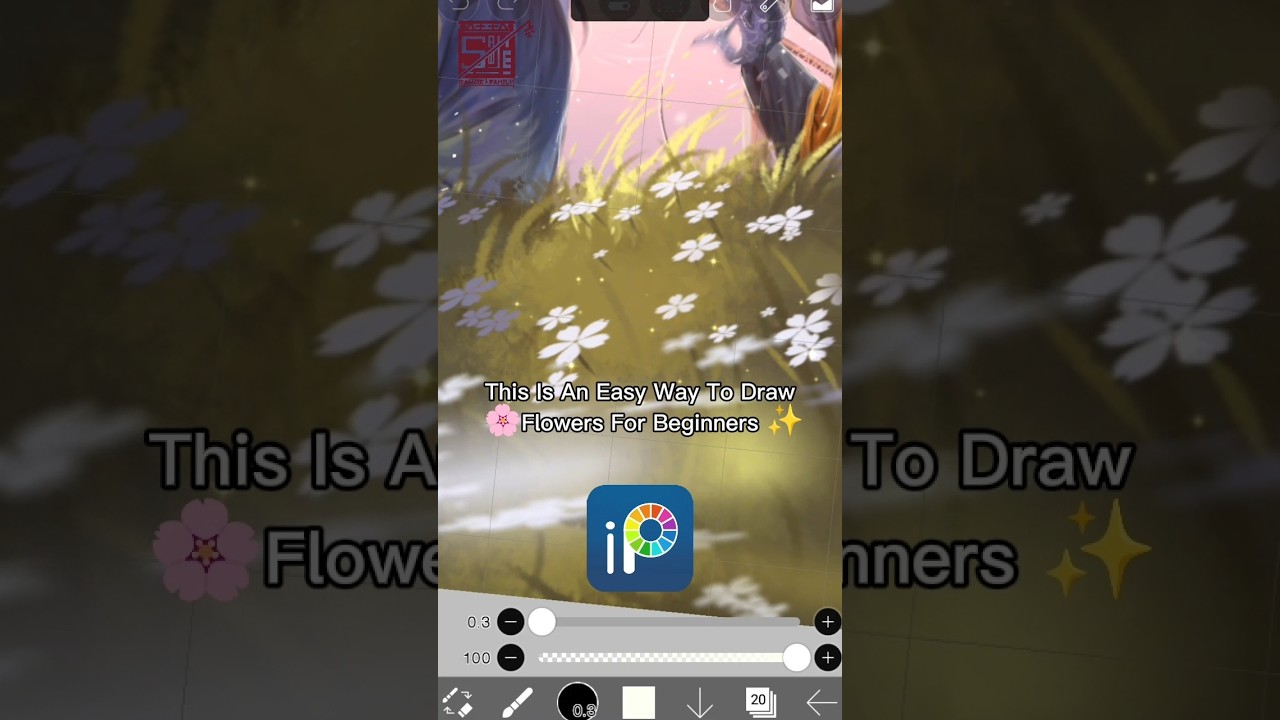 Easy Beautiful Flowers🌸 Tutorial For BEGINNERS ✨Ibispaint #shorts #drawingtutorial #art #ibispaintx