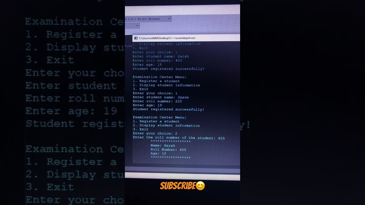 examination depart IDE dev c++ #cppprogramming