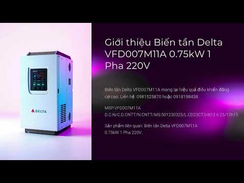 Biến tần Delta VFD007M11A 0 75kW 1 Pha 110V D C Nhân 13 06 25