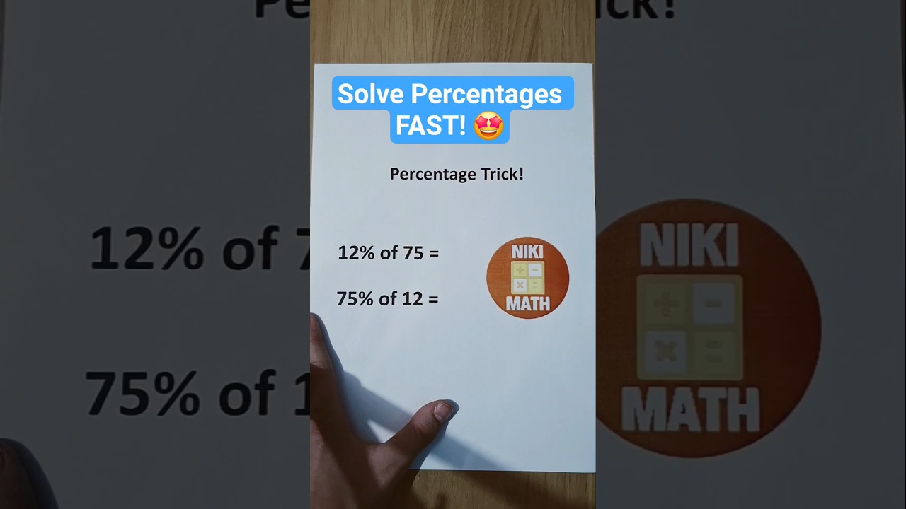Find Percentages in Seconds | Percentage Problems - Shortcuts & Tricks #maths  #percents  #mathtrick
