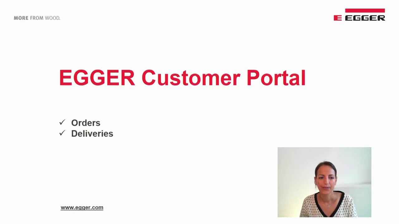 Customer Portal myEGGER - Overview Services