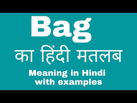 Bag Meaning in Hindi/ Bag ka kya Matlab Hota hai