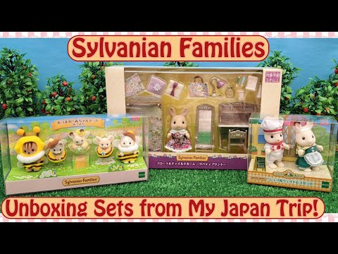 Unboxing 3 Sylvanian Families Sets I got in Japan! Figures and Furniture!