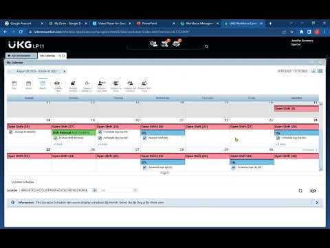 Kronos- How to do schedule, MOCs, availability