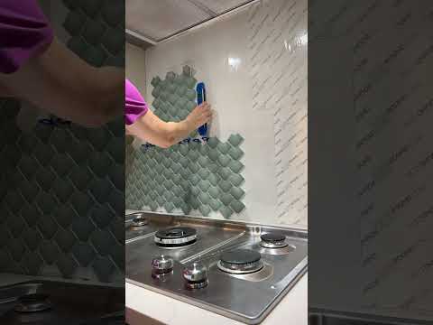 How to install a tile backsplash! This is very approachable! #kitchenrenovation #tilebacksplash