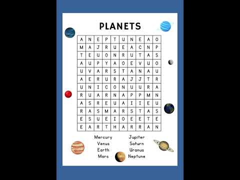 Planets Word Search