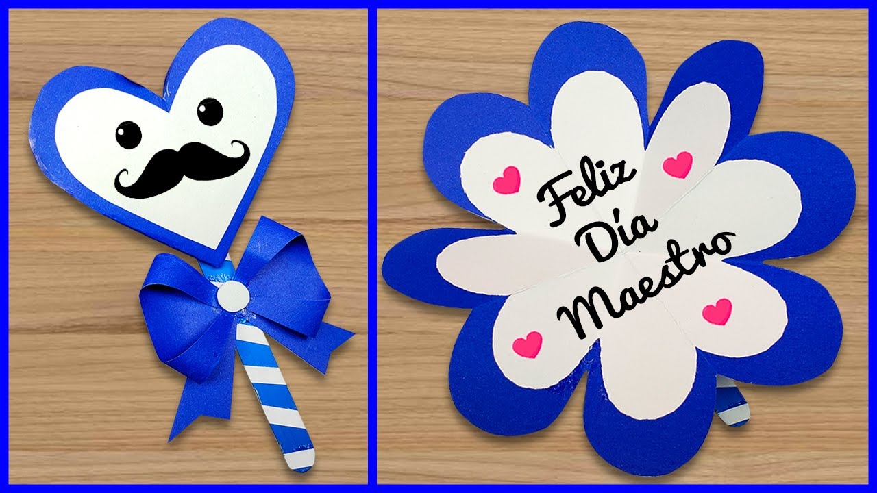 ⭐️Tarjeta plegable para el día del maestro 💐 Especial 6 de julio Día del Maestro⭐️teacher's day card