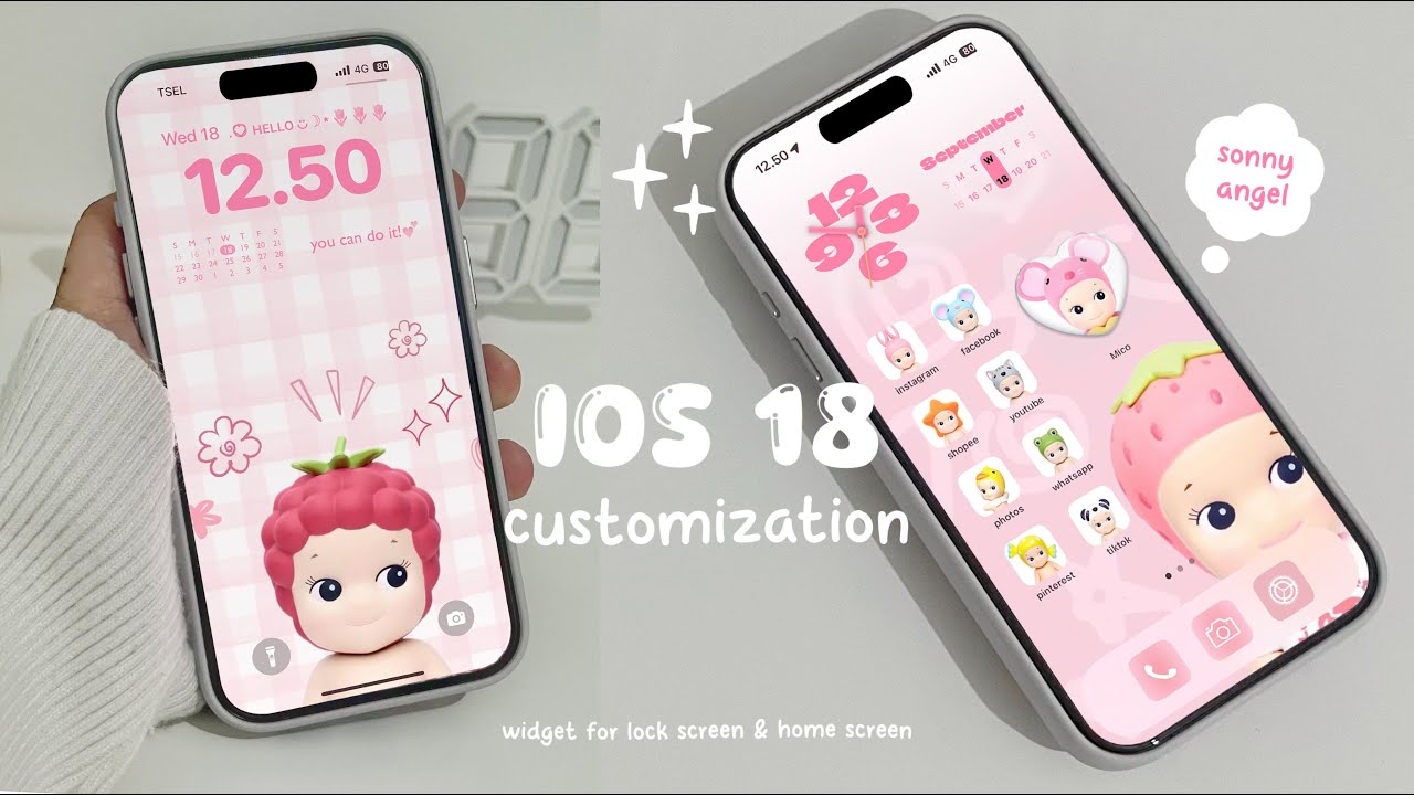 iOS 18 Aesthetic Customization Home Screen | Sonny Angel widget & app icon | Moft Accesories