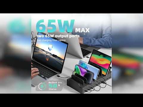 Review: 320W Charging Station for Multiple Devices, Zobirez 10-Port USB C Fast Charger Station...