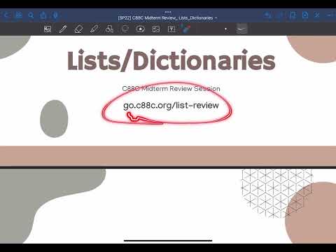 [SP23] C88C Lists/Dictionaries Conceptual Review