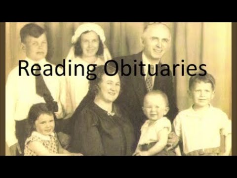 Reading Obituaries 1