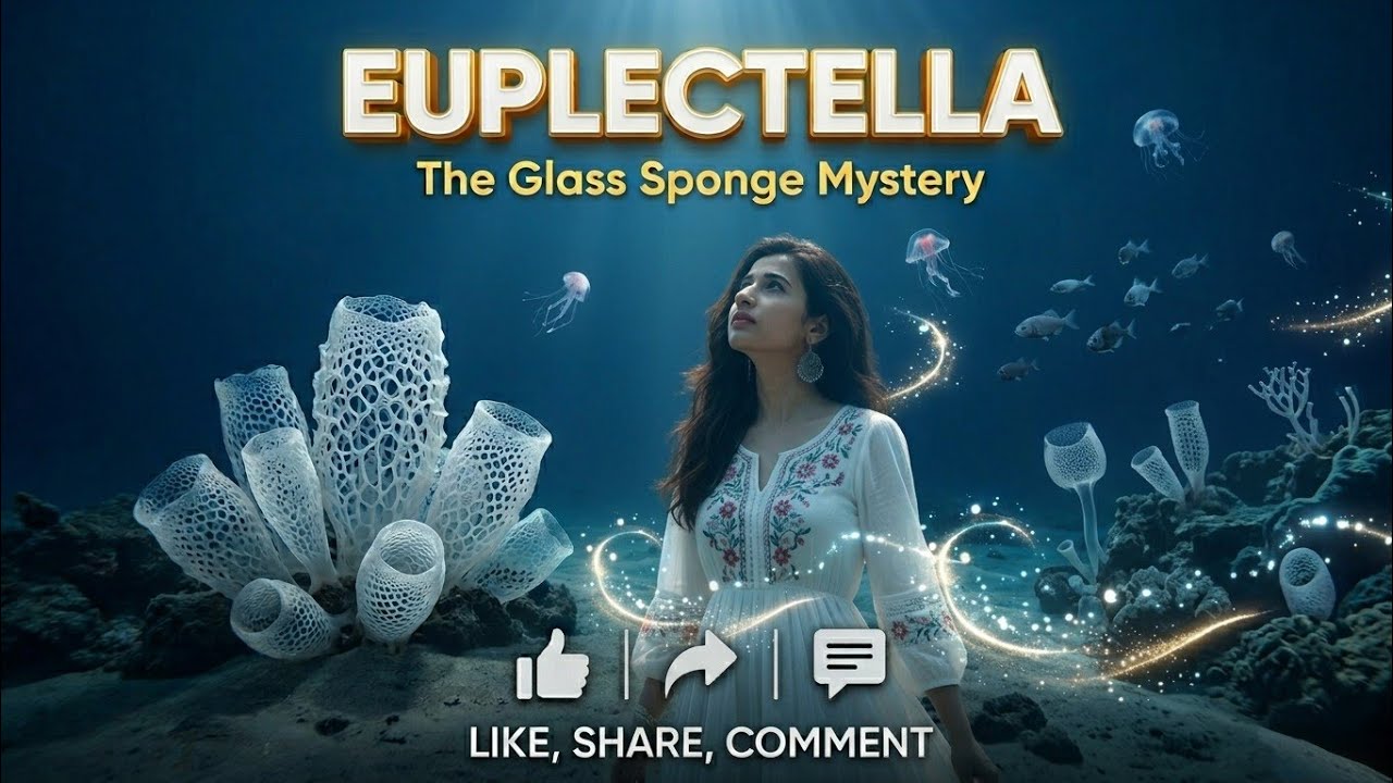 EUPLECTELLA: The Biology of Venus' Flower Basket | secret mystery| #viral #porifera #bsc #biology