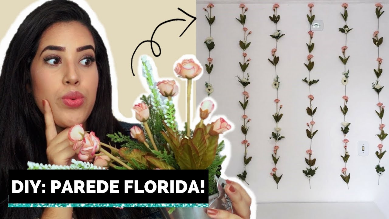 DIY: Parede de flores inspirada no PINTEREST! | Hérica Gabrielli