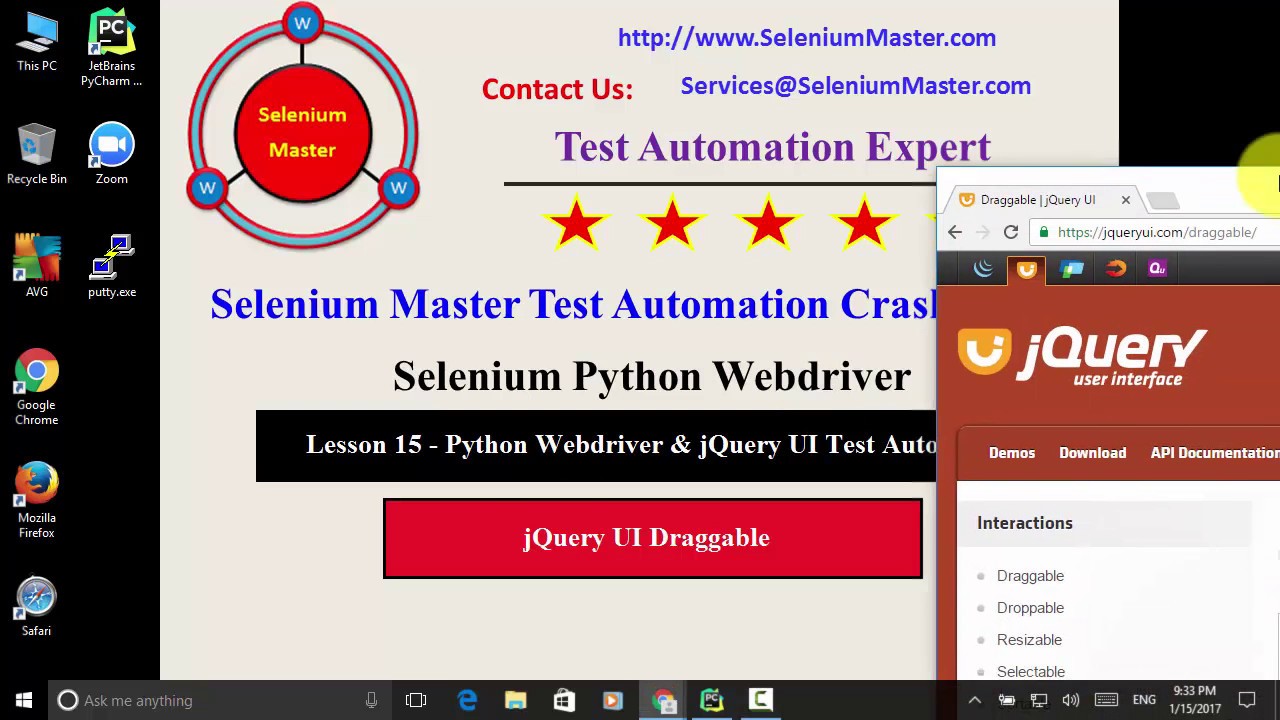 Lesson 15   Python Webdriver jQuery UI Draggable