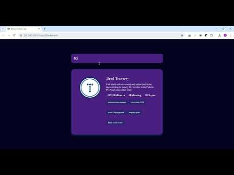 Github Profile Card with Github API