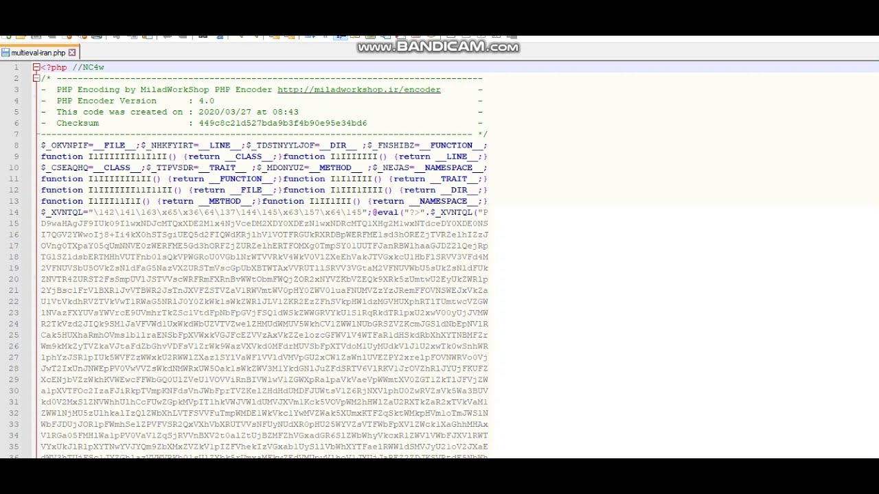 Decode MiladWorkShop PHP Encoder