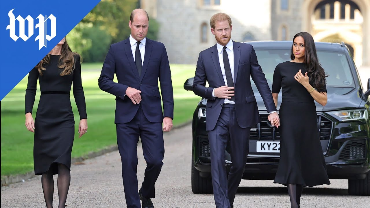William and Harry greet crowds at Windsor Castle