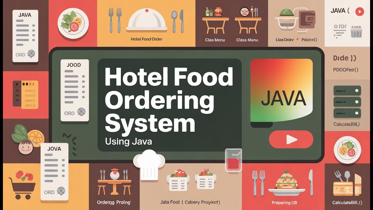 🍽️ Hotel Food Ordering Management System Using Java | Mini Project | BinaryBrain0100