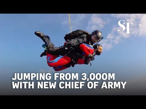 Jumping from 3,000m with Singapore’s new Chief of Army, Brigadier ...