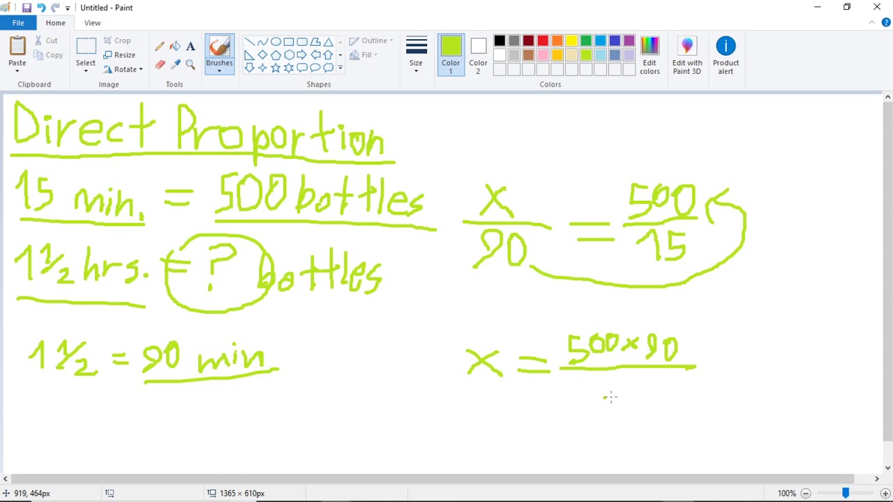 Direct Proportion Ratio Method