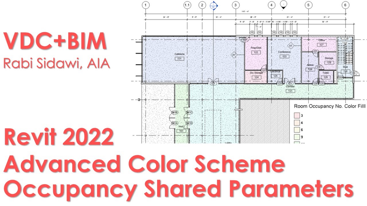 Revit 2022 Advanced Color Scheme Room Occupancy Shared Parameters 4K