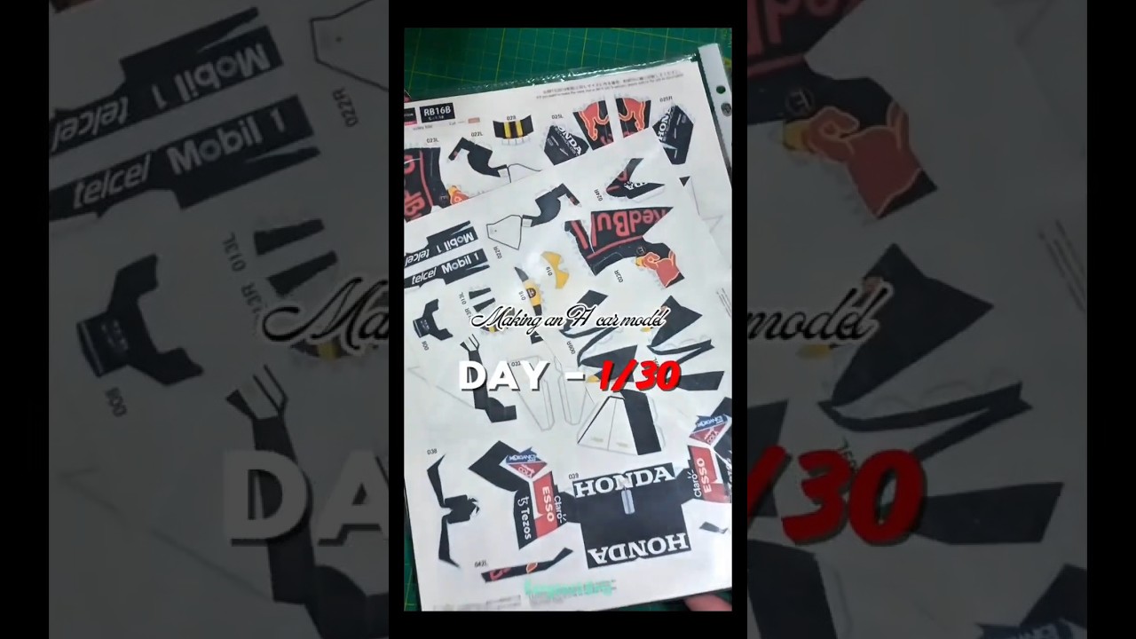 Making an F1 car model | Day 1/30 #shorts #papercraft #trending #viral #art @redbull #f1