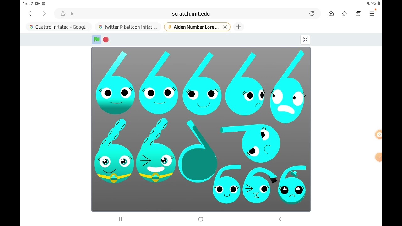 Aiden's Number Lore page studio 0-9