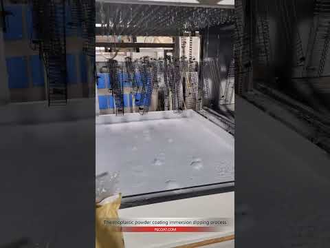 Thermoplastic powder coating dipping process automatic immersion for wire basket,polyethylene powder