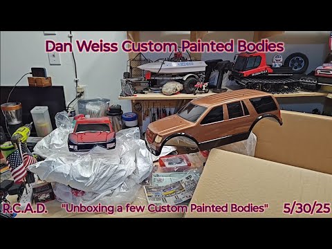 Unboxing a few Custom Painted RC Bodies by Dan Weiss