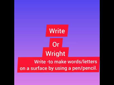 @SKD#write or wright#