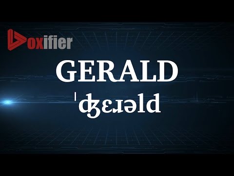 English Pronunciation of Gerald - Voxifier.com