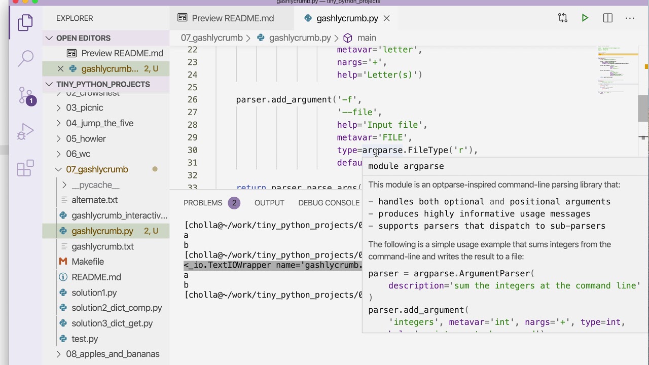 Tiny Python Projects: Ch 7 Pt 2 (Getting started)