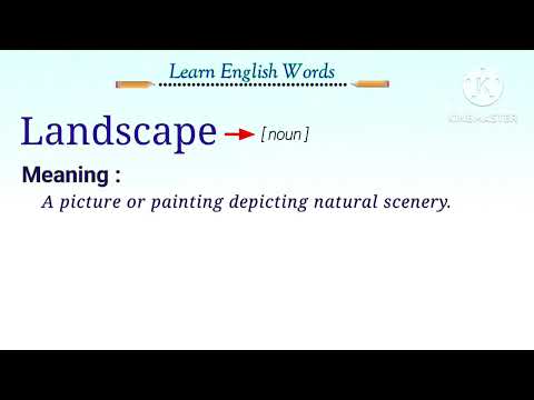 what does landscape mean | meaning of landscape | define landscape