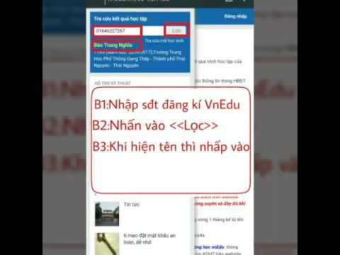 [VnEdu] Cách để xem điểm VnEdu