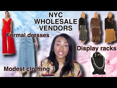 9 NEW YORK CITY WHOLESALE VENDORS (MODEST CLOTHING, SUNGLASSES, FORMAL DRESSES, DISPLAY RACKS, BAGS)