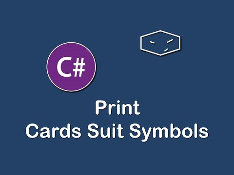 Learn print cards suit symbols in c - Mind Luster