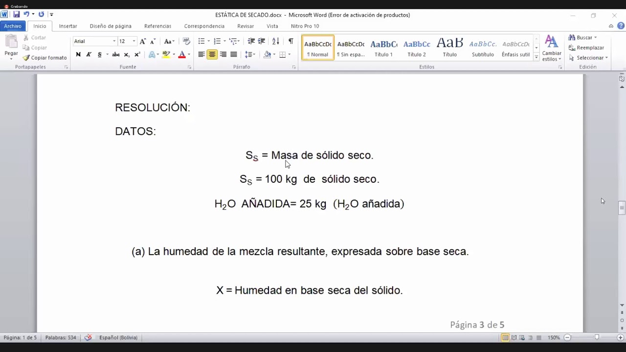 Secado de solidos humedo Parte practica