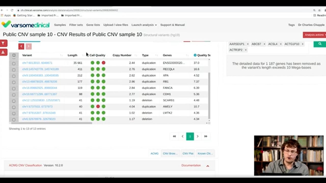 CNV Classification and Visualization with VarSome Clinical