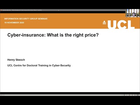 Cyber-insurance: what is the right price? - Henry Skeoch