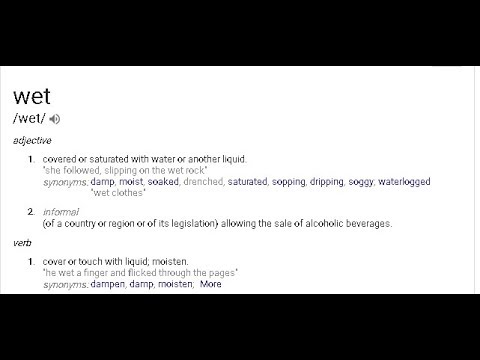 Is Water Wet? By Definition, Yes.