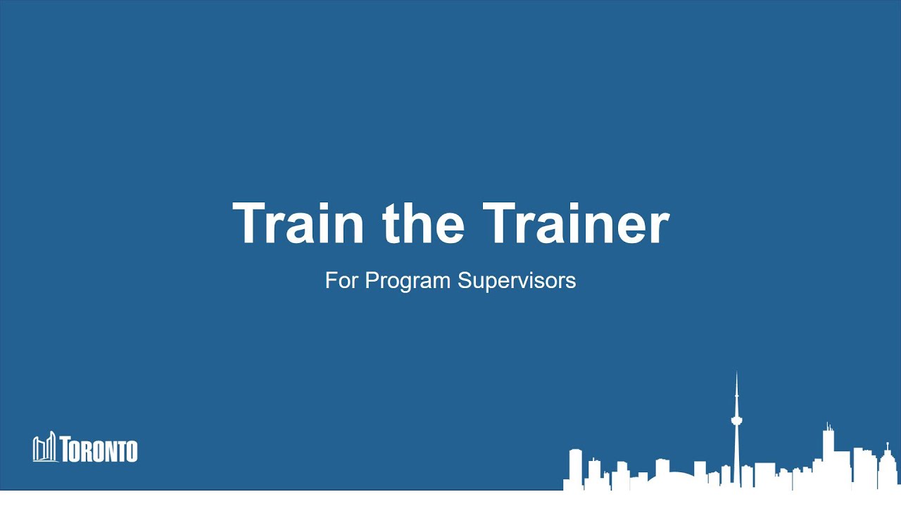 Train-The-Trainer for Centre Supervisors