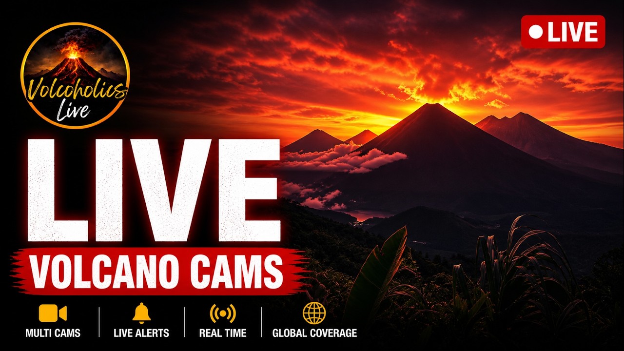 🔴 Live Global Volcano Monitoring | Multi-Camera | 24/7